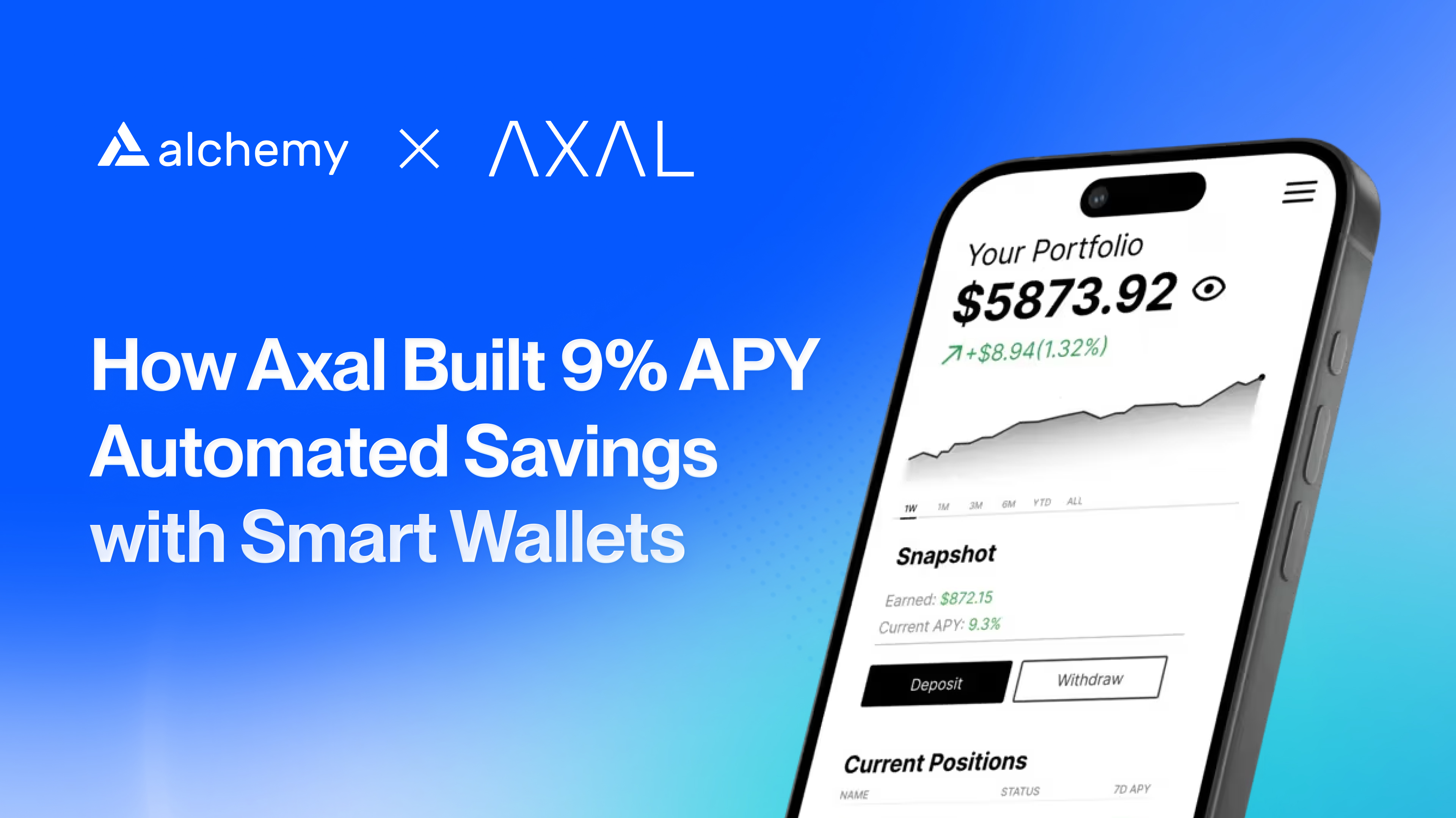 Axal: 9% APY Automated DeFi Savings with Smart Wallets
